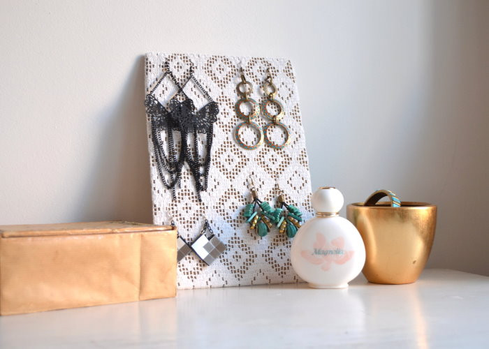 DIY Ohrringaufbewahrung zum Aufhängen oder Hinstellen - DIY MODE
