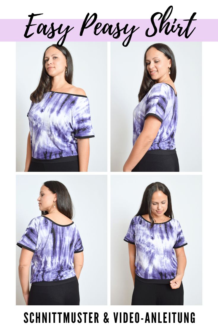 Einfaches Shirt nähen / mit Schnittmuster - DIY MODE